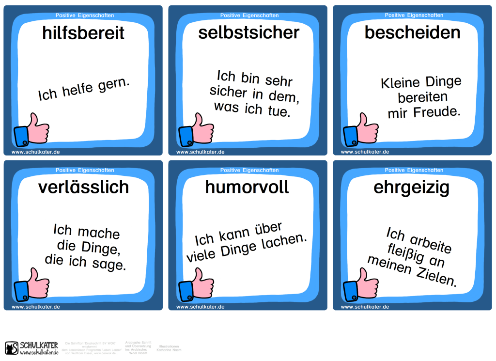 Positive Eigenschaften – Schulkater